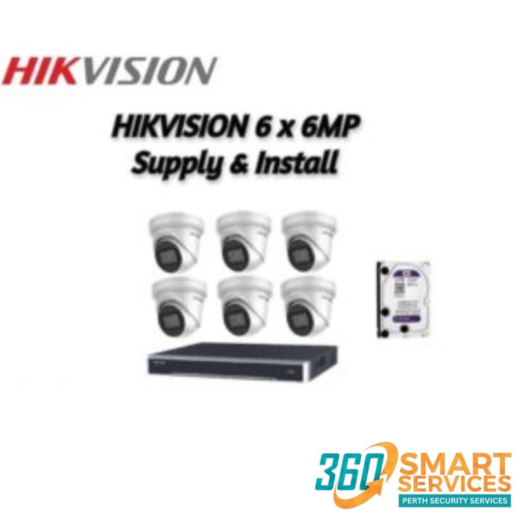 Hikvision 6 x 6MP IP CCTV Kit - 360 Smart Services